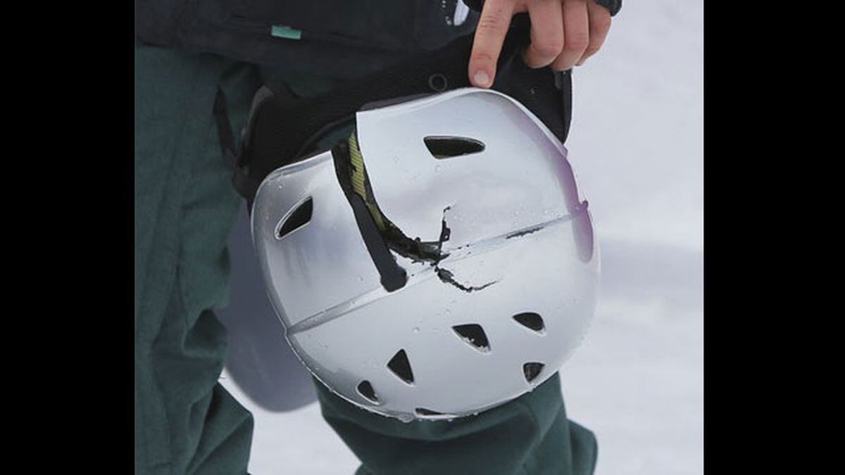 VIDEO: Snowboarder cracks helmet in brutal fall