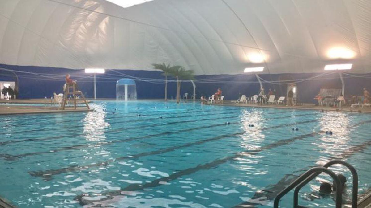 YMCA wanted to use outdoor pool in winter, so it added a giant bubble dome